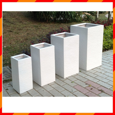 China Light weight high strength outdoor fiberglass clay planter supplier
