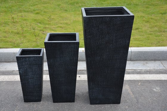 China Factory Hot sales light weight waterproof durable outdoor  fiber clay planter supplier